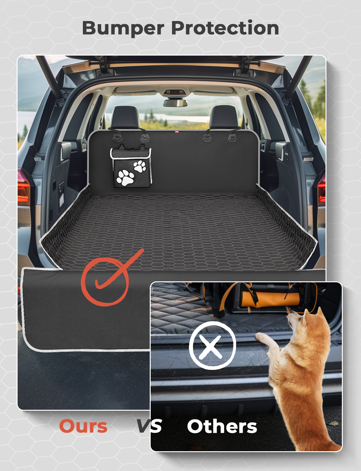 Oasser SUV Cargo Liner for Dogs Large Cargo Liner for SUV Waterproof ...