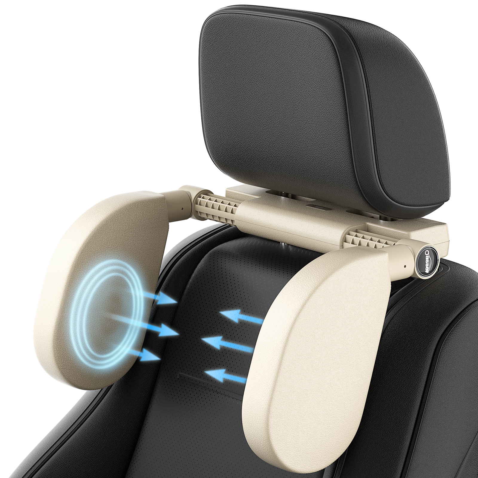 Oasser Car Seat Headrest Pillow, Detachable and Adjustable Double Sided ...